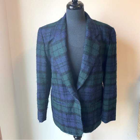 Pendleton | Jackets & Coats | Pendleton Wool Blazer Tartan Plaid Blue ...